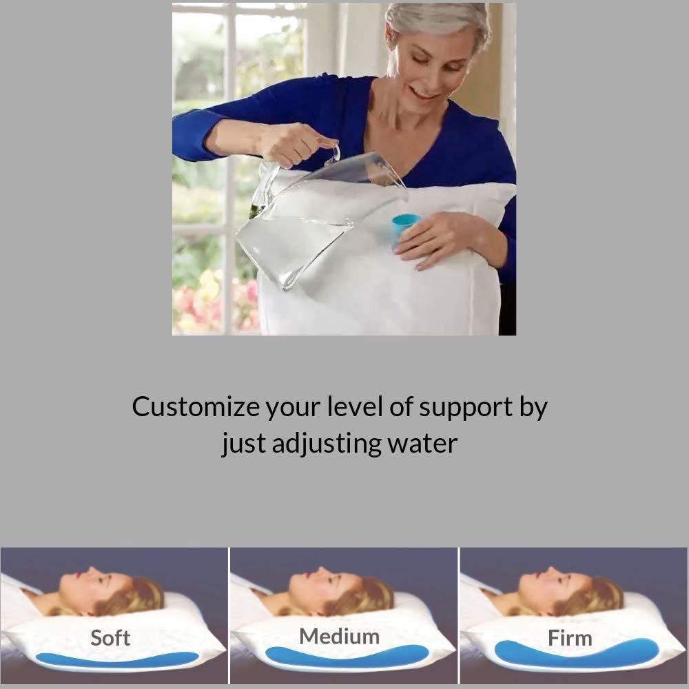 Mediflow® Luxurious Memory Foam Waterbase Water Pillow - Ultimate ...
